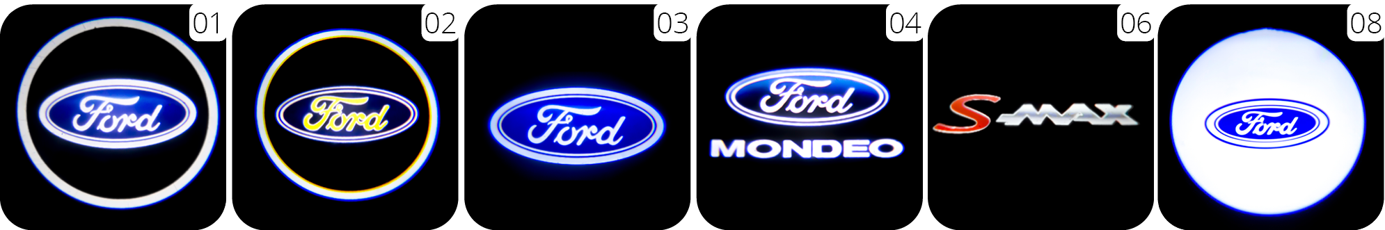 Ford LED Projektor HD Logo Ford Mondeo Mk4 Mk IV LED Logo Projektor