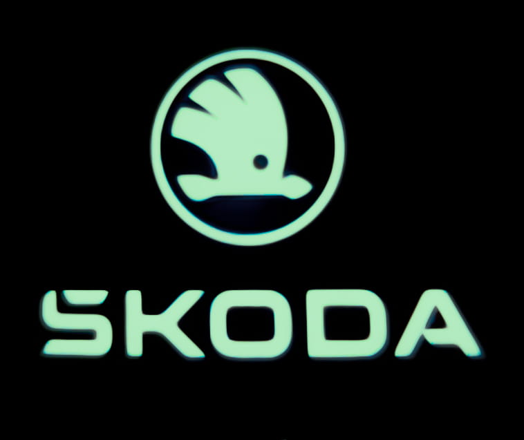 Skoda LED Projektor HD Logo zielone Superb II 3T III 3V LED Logo Projektor