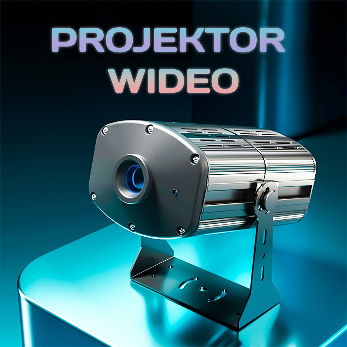 Projektor Multimedialny zewnętrzny IP65 90W LED Logo Projektor